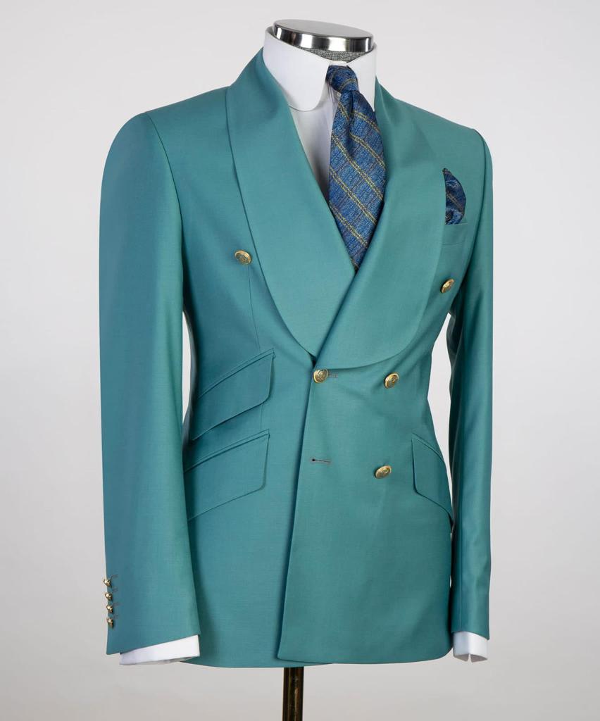Jade Blue Double Breasted – Grogo Store
